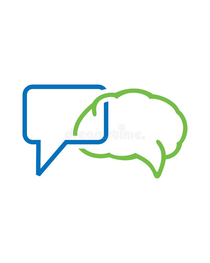 Brain Chat Logo , Chat Logo Vector Stock Vector - Illustration of ...