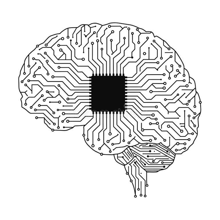 Brain Chip Interface. Neural Network Integration. Brain Implant ...