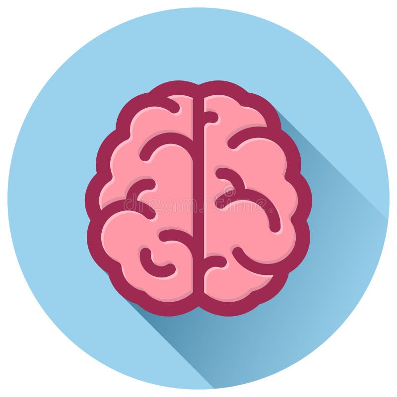 Brain Icon on White Background Stock Vector - Illustration of neurology ...