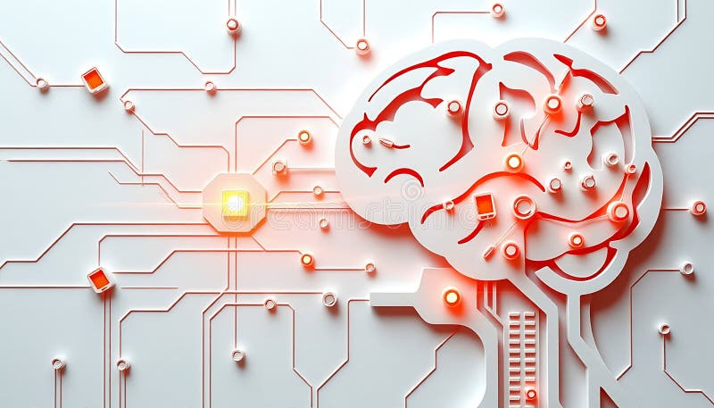 Brain Circuit Board, Digital Mind and AI Concept, Stock Photo ...