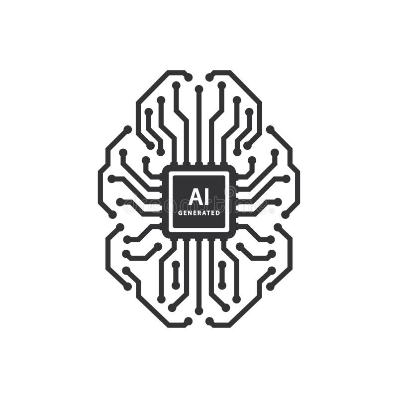 Artificial Intelligence Brain Logo Stock Vector - Illustration of ...