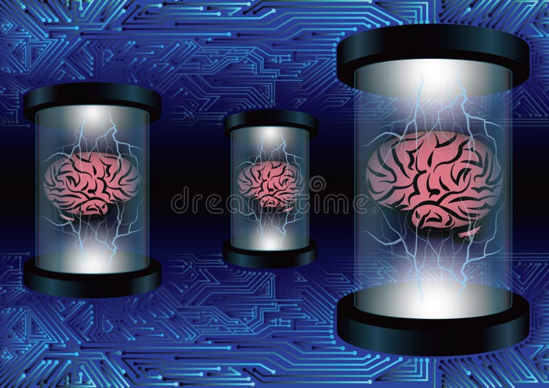Brain Circuit Data Transfer Power Concept Stock Vector - Illustration ...