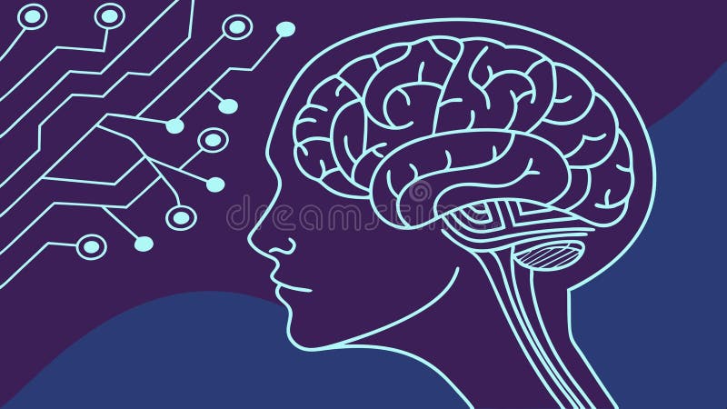 Brain Circuit Tech Mind, Brain with Circuit Board Pattern for ...