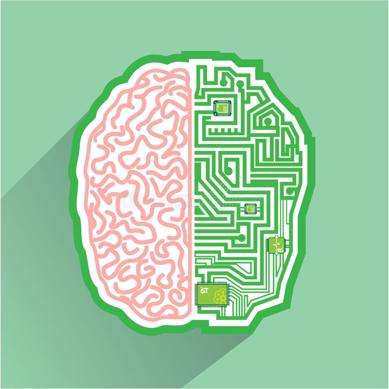 Brain Circuit vector stock vector. Illustration of digitally - 49277142