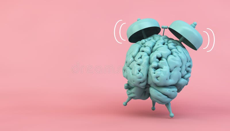 Brain clock stock illustration. Illustration of colorful - 163824603