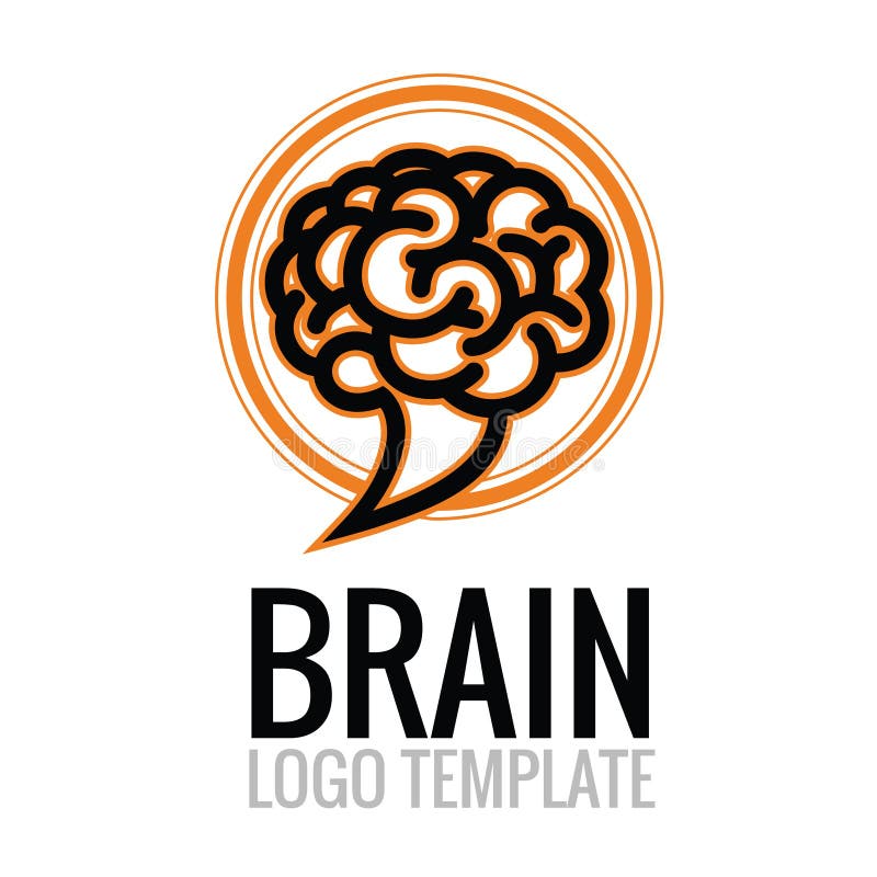 Brain Cloud Logo Template stock vector. Illustration of communication ...