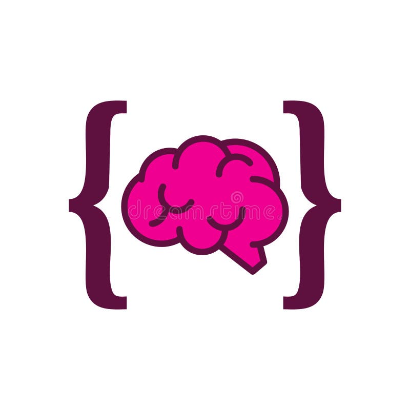 Brain Code Logo Icon Design Ilustración del Vector - Ilustración de negocios, adicto: 125005715