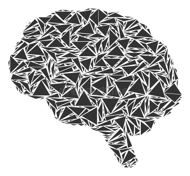 Brain Collage De Triángulos Ilustración del Vector - Ilustración de ...