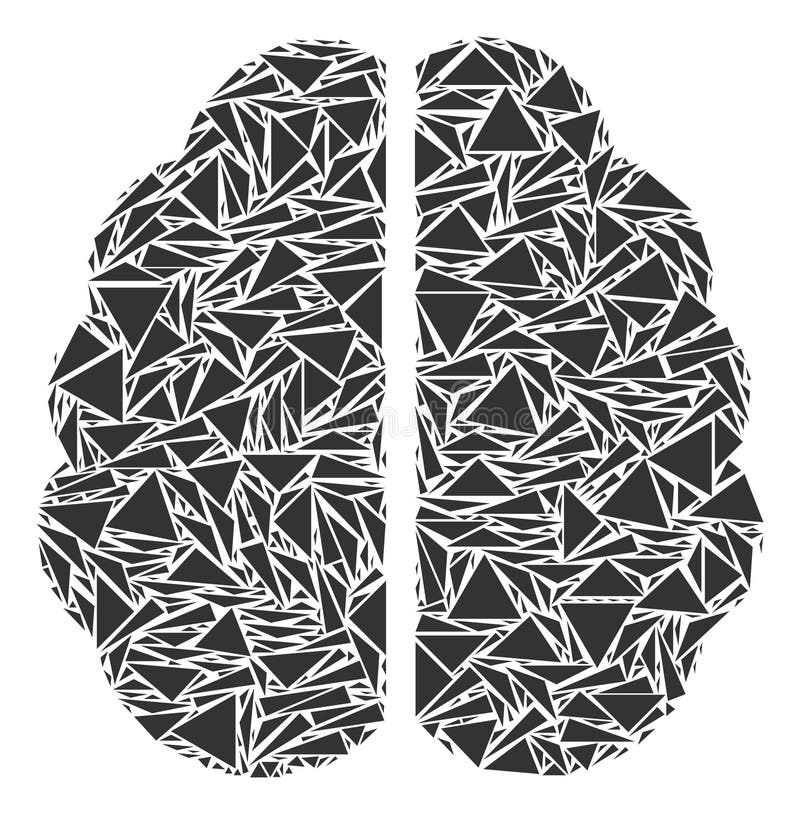 Brain Collage Des Triangles Illustration de Vecteur - Illustration du ...