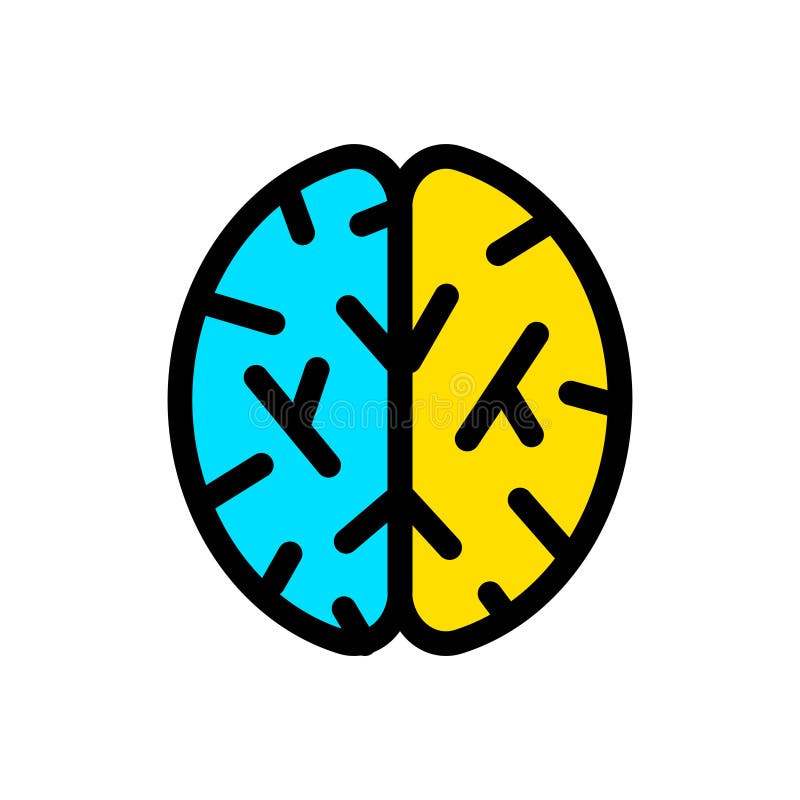 Brain color icon stock vector. Illustration of anatomy - 233896058