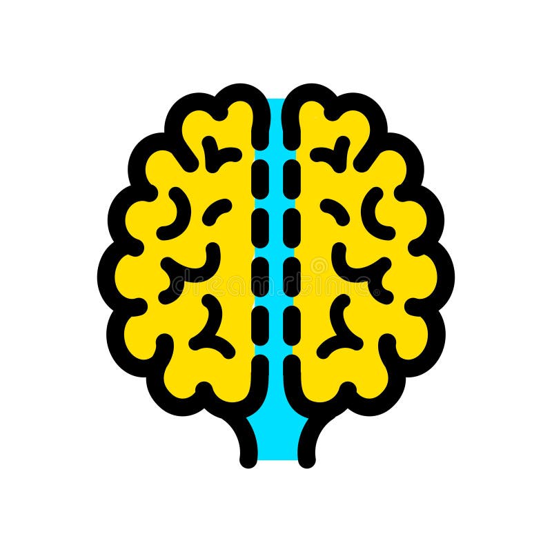 Brain color icon stock vector. Illustration of idea - 233896062