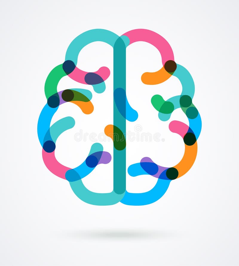 Infographics Vector Brain Design Diagram Line Style. Stock Vector ...