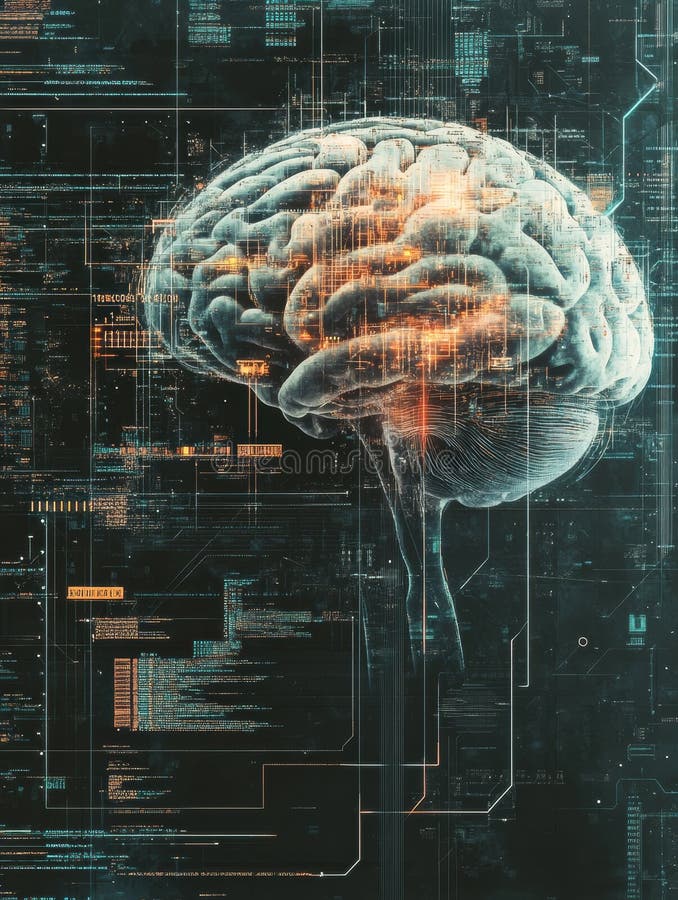 A Brain Combines with AI Elements Like Circuits and Holographic ...