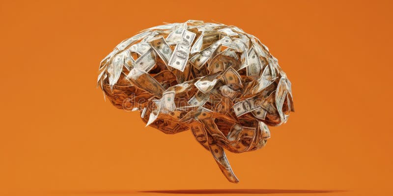 Money Brain: AI- stock illustration. Illustration of business - 388457769