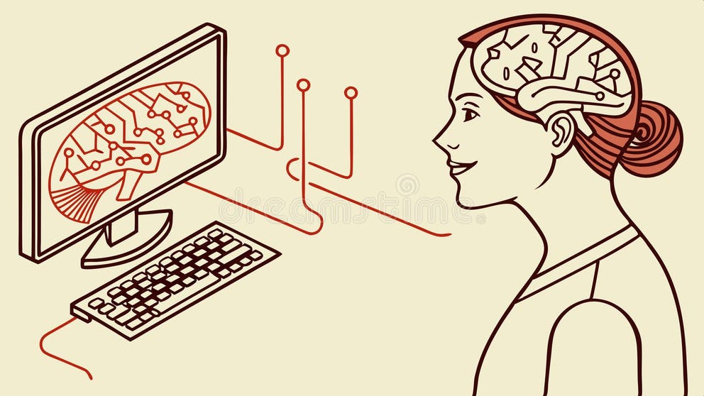 Brain and Computer Connection, Neural Network Concept Vector Design ...