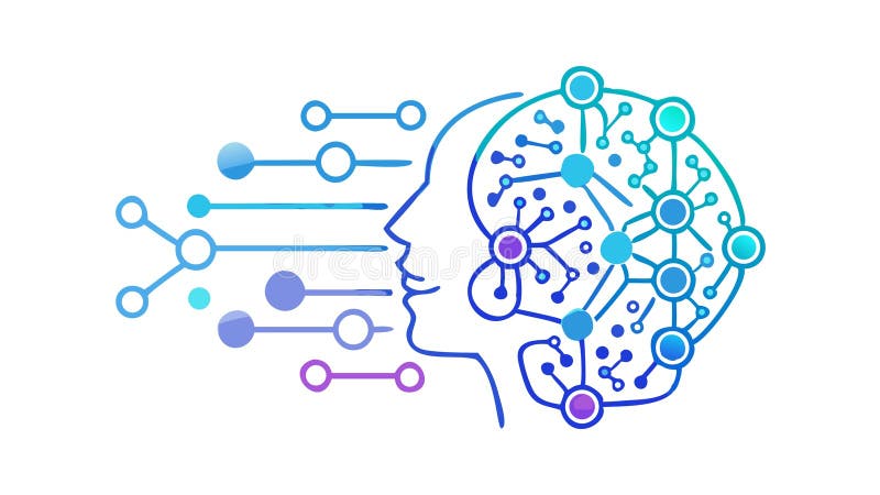 Brain Computer Interface, AI Neuroscience Vector Art, Vector Design ...