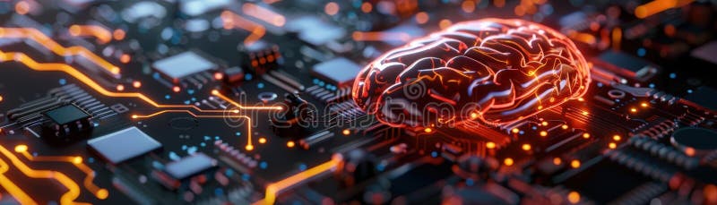 Braincomputer Interface Art Creation Stock Illustration - Illustration ...