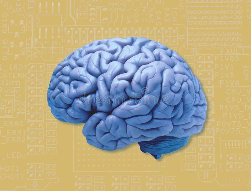 Brain Computer Interface stock illustration. Illustration of machine ...