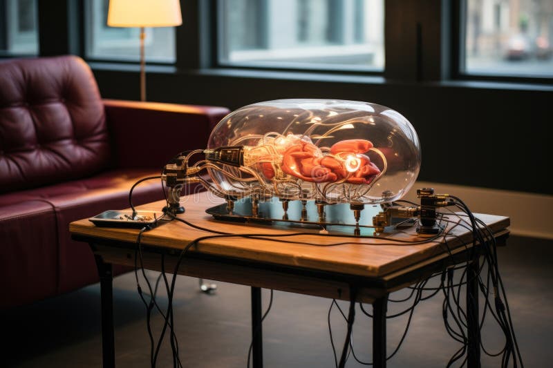 Brain-computer Interface Device on a Table Stock Photo - Image of ...