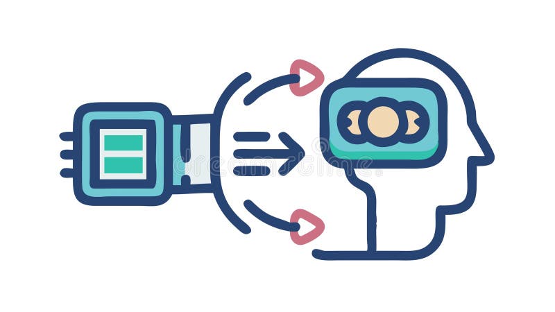 Brain Computer Interface for Enhanced Virtual Reality, Vector Design Generative AI Stock Vector ...