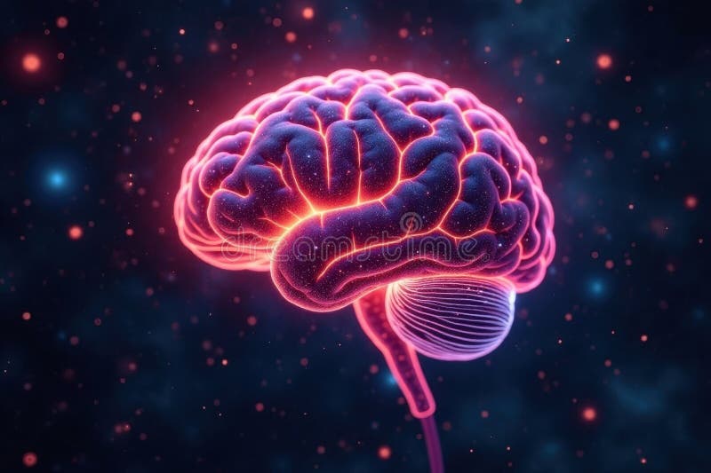 Brain Computer Interface, Glowing Neural Pathways, Wiring, Cyberpunk ...