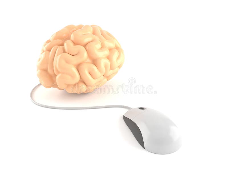 A Brain on Top of Mouse Trap. Isolated Vector Illustration Stock ...