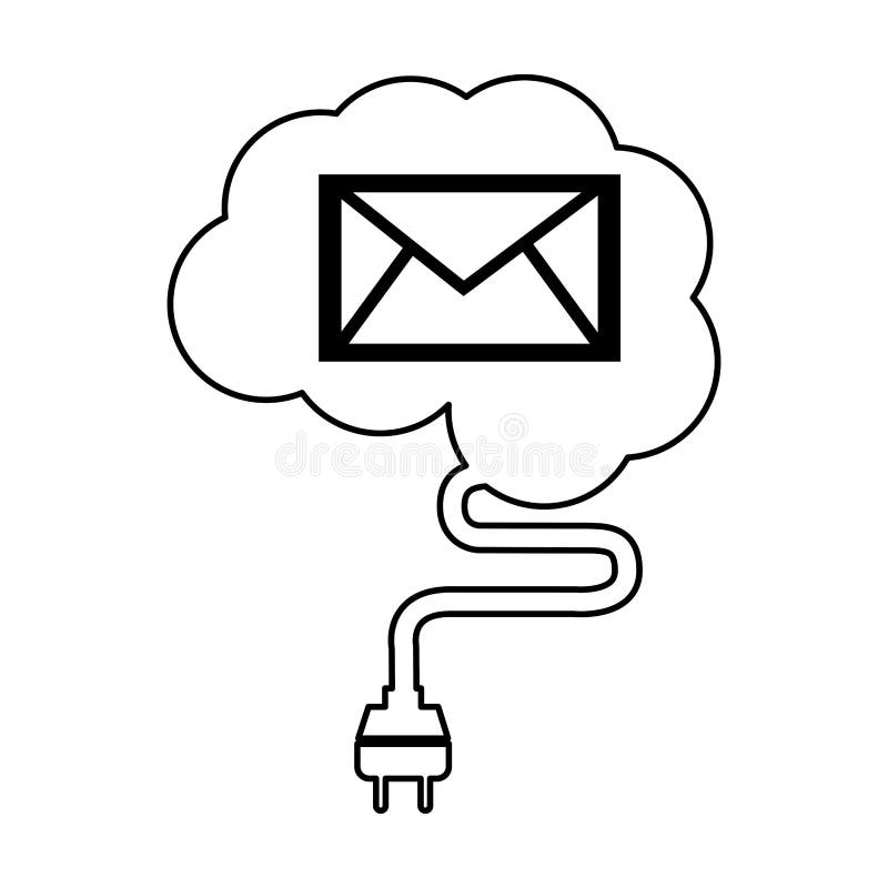 Brain Connected with Envelope Stock Vector - Illustration of brain ...