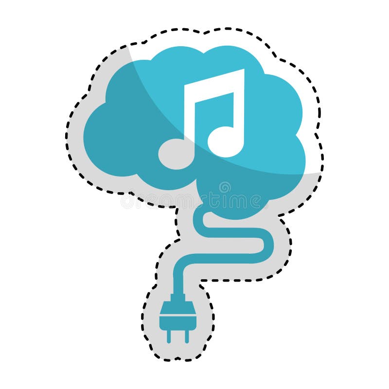 Brain Connected with Music Note Stock Vector - Illustration of idea ...