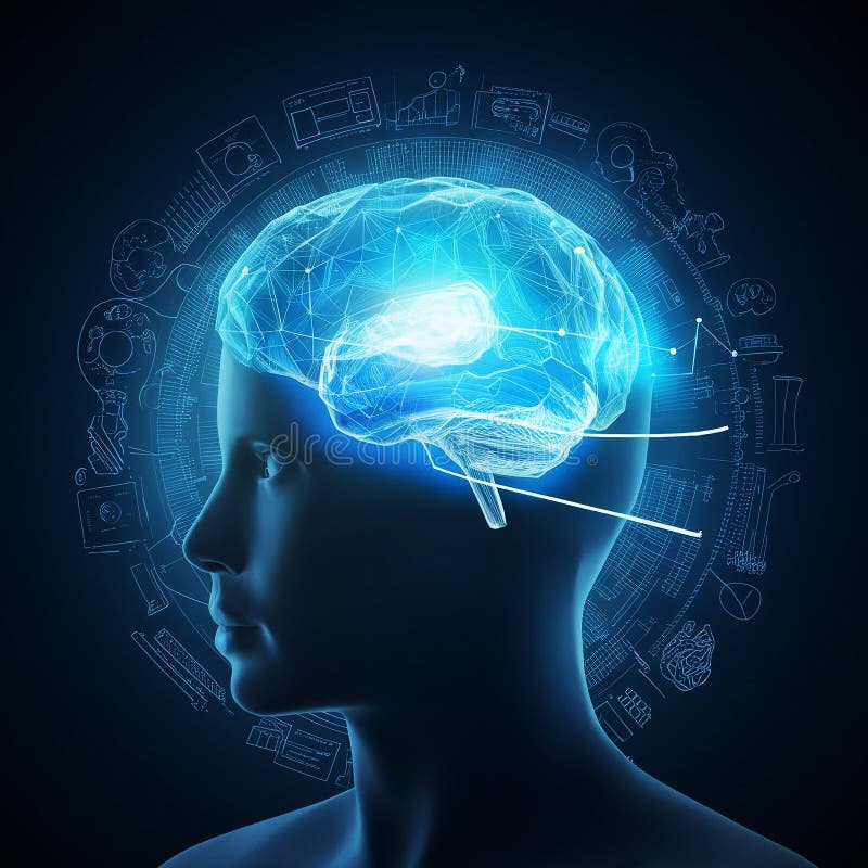 Brain Connected To Technology Stock Illustration - Illustration of ...