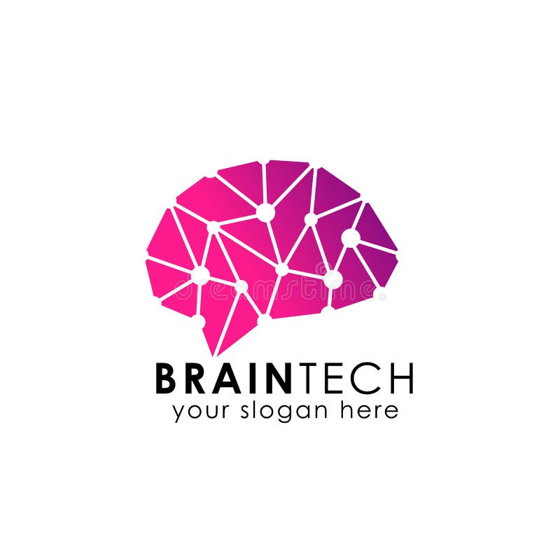 Brain Connection Logo Vector Icon. Digital Brain. Brain Hub Logo Stock ...