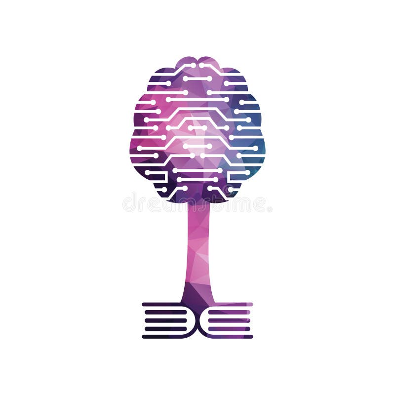 Brain Connection Tree Logo Concept Design Stock Illustration ...