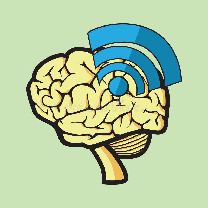 Brain, Connectivity Vector Icon Which Can Easily Modify or Edit Stock ...