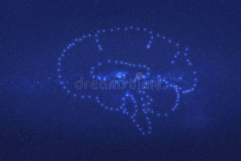 Shape of Brain Constellation in Outer Space Stock Photo - Image of ...