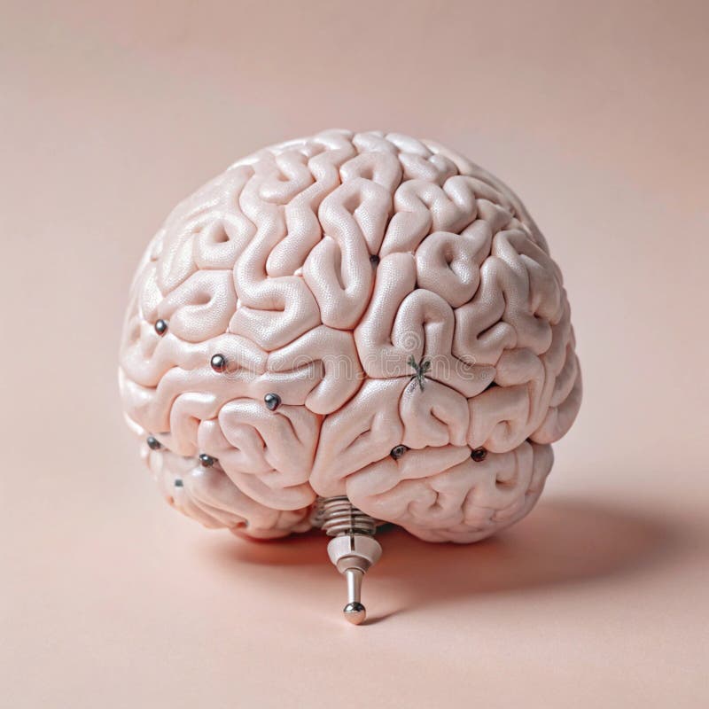 Brain Constructed from Nanobots Stock Illustration - Illustration of ...