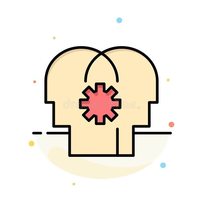 Brain, Control, Mind, Setting Abstract Flat Color Icon Template Stock ...