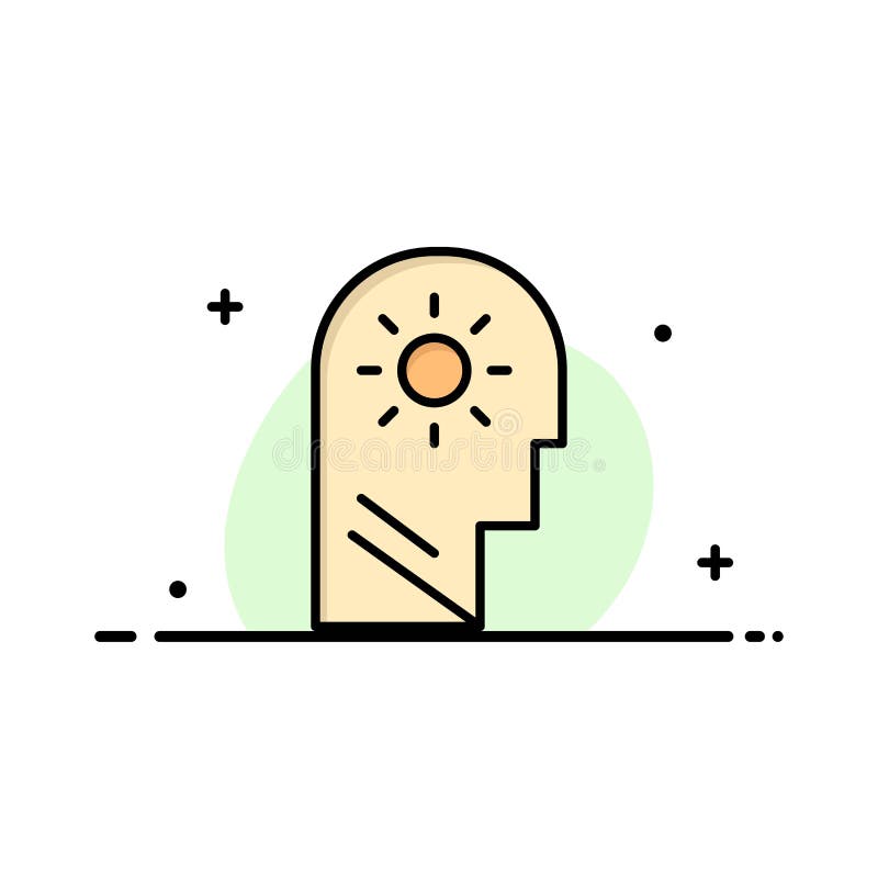 Brain, Control, Mind, Setting Business Logo Template. Flat Color Stock ...