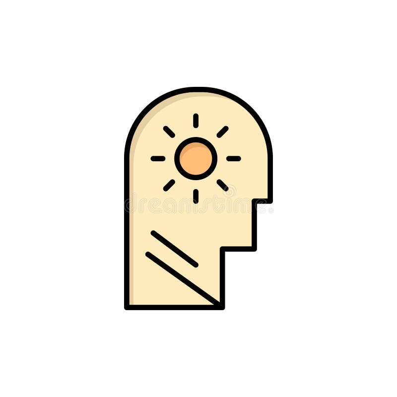 Brain, Control, Mind, Setting Flat Color Icon. Vector Icon Banner ...