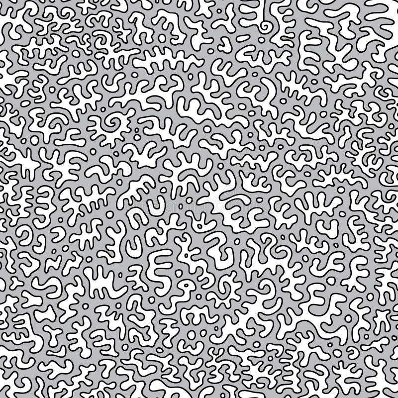 Brain Coral Doodle Drawing Seamless Abstract-Hintergrund-Muster Stock ...