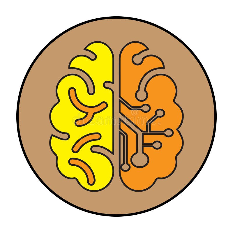 Brain, Cortex, Cybernetics Icon Stock Vector - Illustration of graphic ...