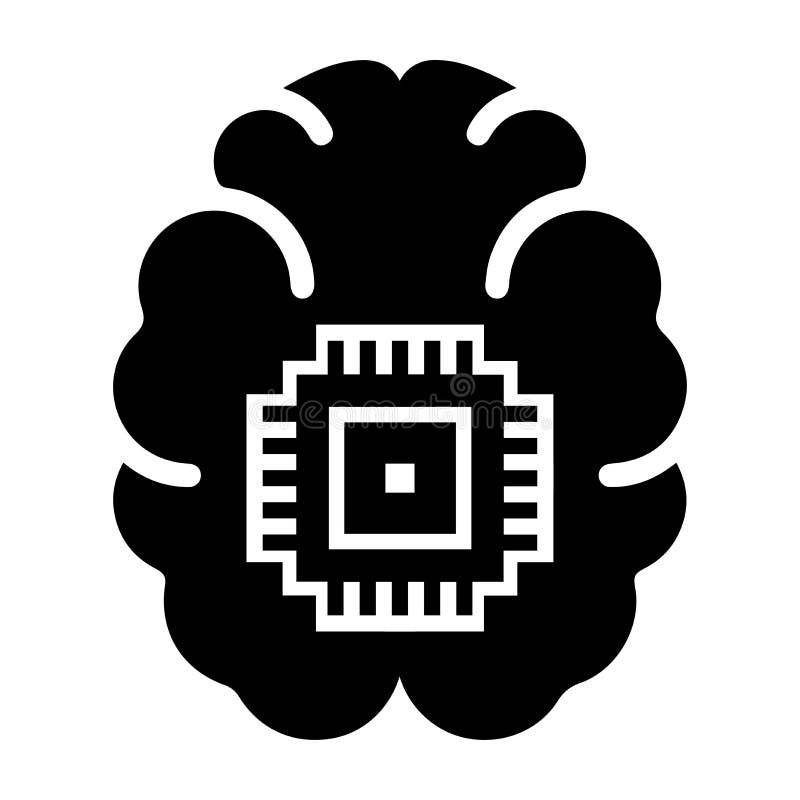 Brain, Cortex, Cybernetics Icon Stock Illustration - Illustration of ...