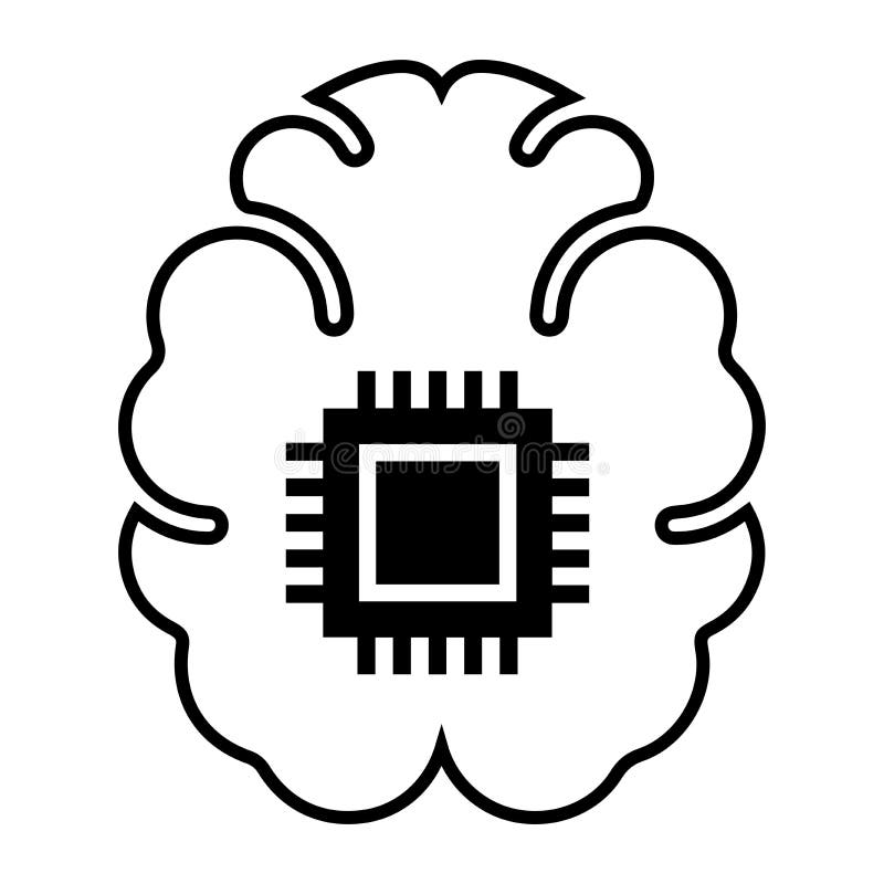 Brain, Cortex, Cybernetics Icon Stock Illustration - Illustration of ...