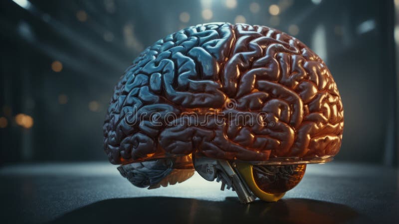 An Brain Created Using Computer - Generated Imagery Stock Illustration ...