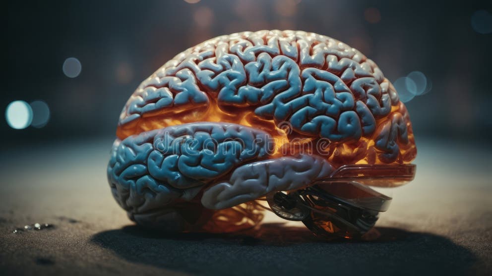 An Brain Created Using Computer - Generated Imagery Stock Illustration ...