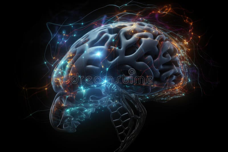 Brain Creates Reality. Generate Ai Stock Illustration - Illustration of ...
