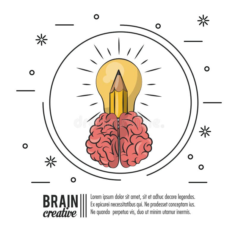 Brain creative poster stock vector. Illustration of science - 120987365