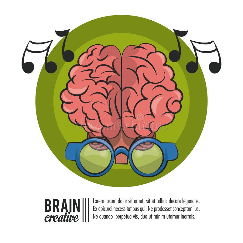Brain creative poster stock vector. Illustration of science - 120987365