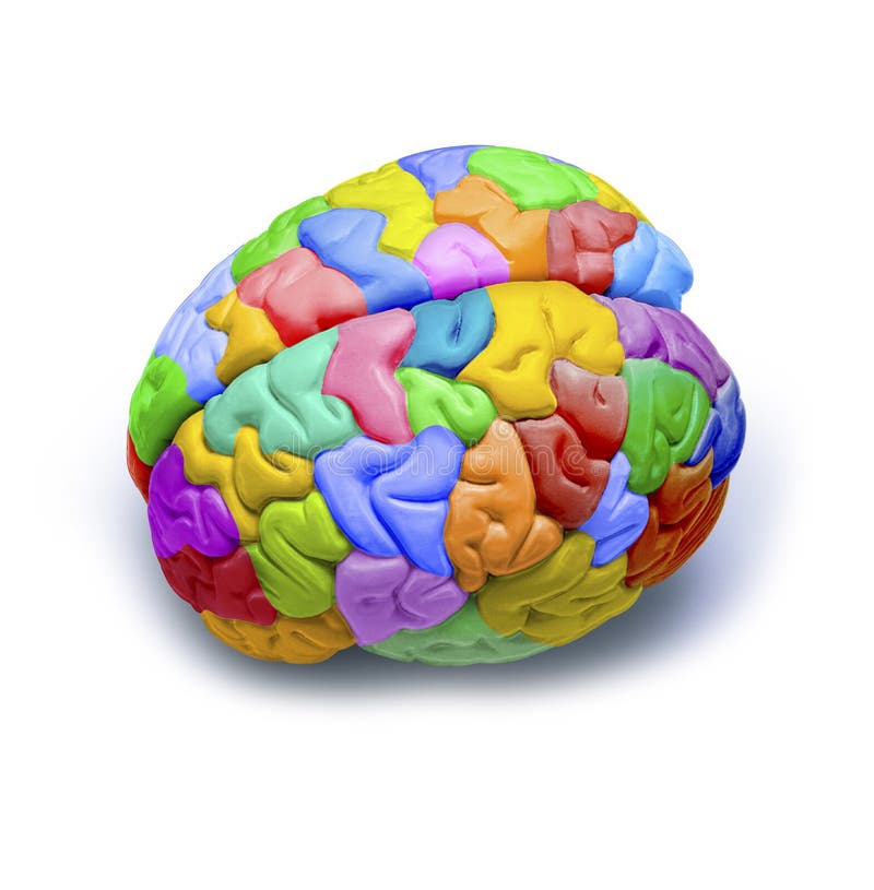 Rainbow Brain Creative Ideas Stock Photo - Image of graphic, clipart ...