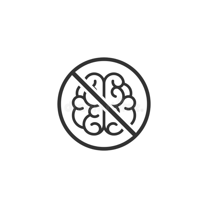 No Brain Sign Stock Illustrations – 693 No Brain Sign Stock ...