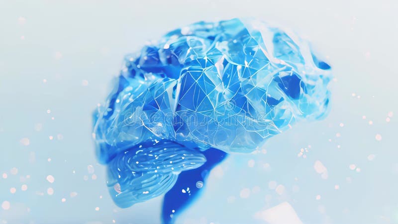 Brain 3d Model Light Background Stock Footage - Video of abstract ...