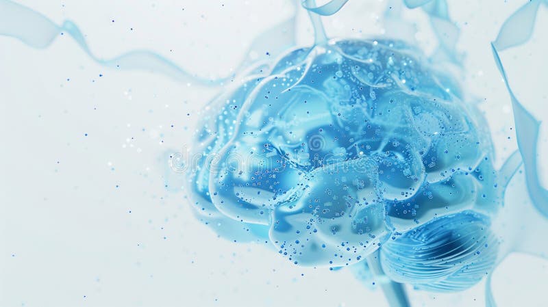 Brain 3d Model Light Background Stock Photo - Image of render, concept ...